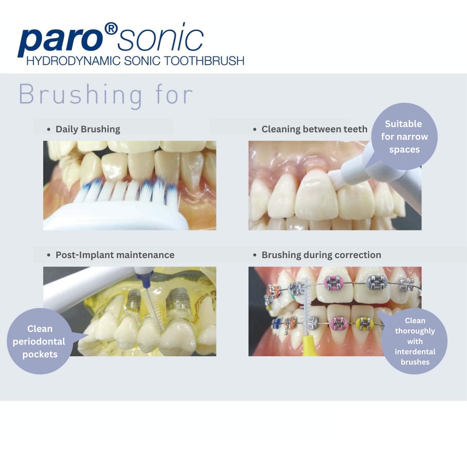 Paro Sonic Electric Toothbrush Hydro Dynamic Effect. Sensitive hydrodynamic Electric Toothbrush Help Cleaning Efficiency. up to 80,000 MOV/Min Comes with Travel Bag and interdental Brushes