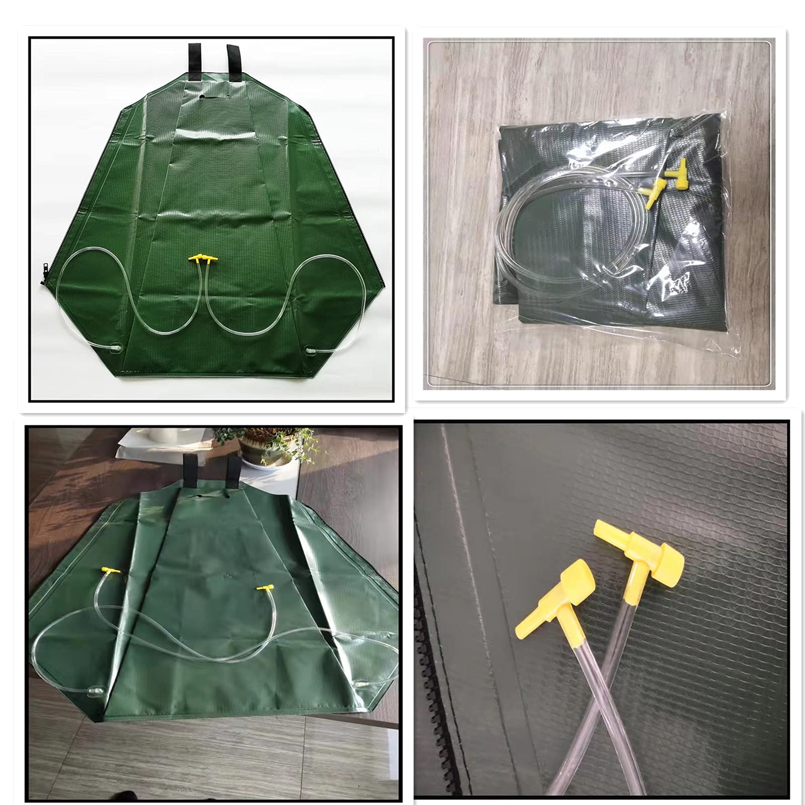 DAENO Gator Tree Water Bag 20 Gallon 2 Pack Tree Ring Slow Release Tree Watering Bag Adjustable for Plants Established Trees with Drip Tube and Zipper Made of Durable PVC Material
