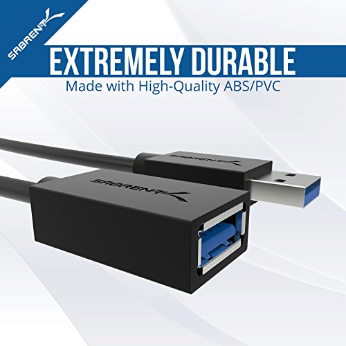 SABRENT 7 Port USB 3.0 HUB + 2 Charging Ports with 12V/4A Power Adapter [Black] (HB-U930) USB 3.0 Extension Cable