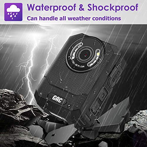 GRC 1440P Police Body Camera with Audio, 64GB Memory, Night Vision,2 Inch Display,Portable Waterproof Body Worn Camera,Premium Body Cam for Law Enforcement Recorder,Personal Use