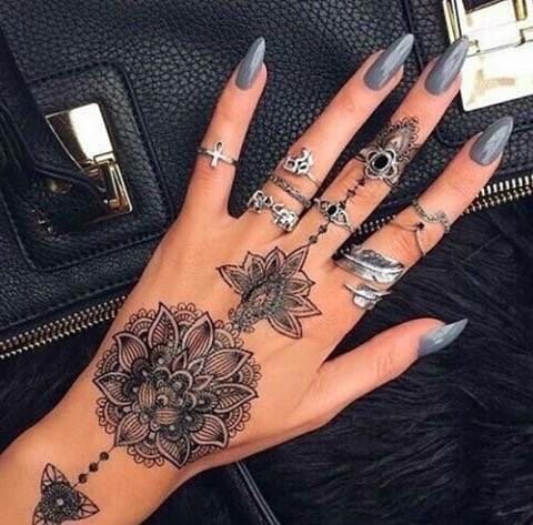 8 Sheets Temporary Tattoo Stickers Lace Sexy Body Waterproof Tattoo stickers Women Wedding Party