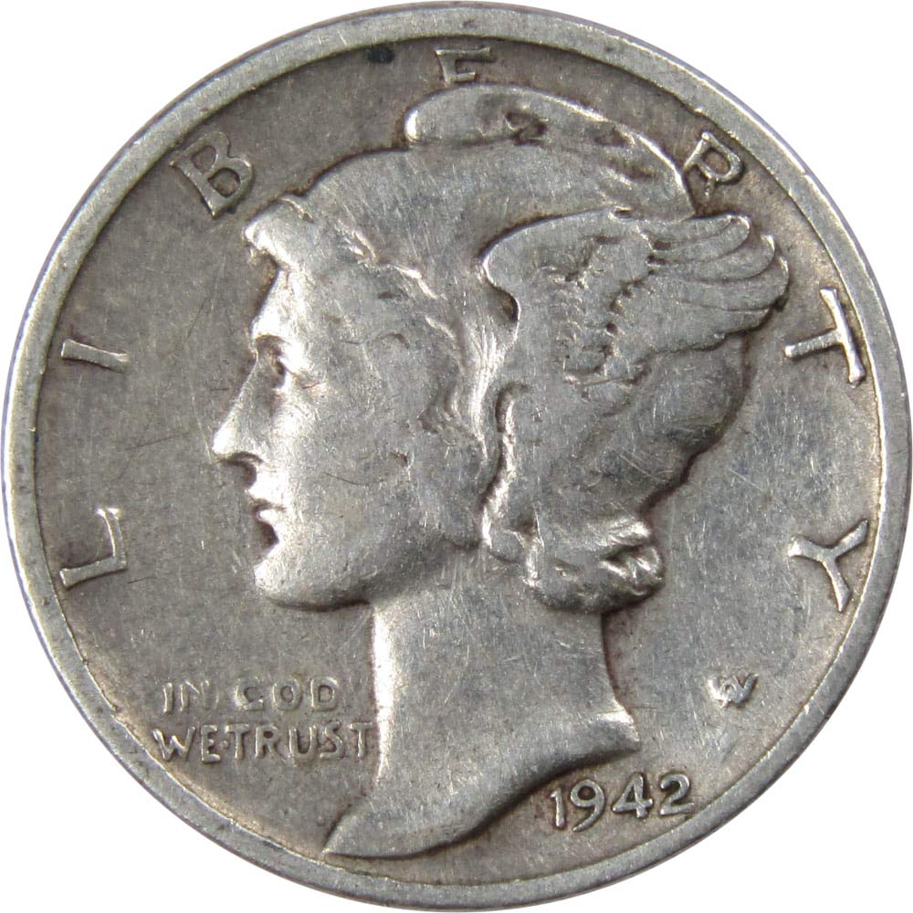 1942 S Mercury Dime VF Very Fine 90% Silver 10c US Coin Collectible