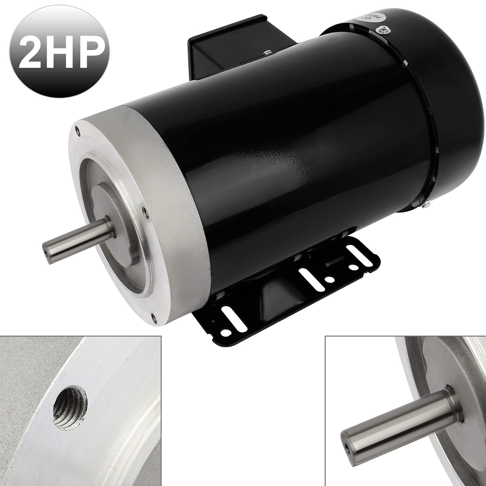 2HP Electric Motor 1750RPM General Purpose Three Phase 56C Motor TEFC 230/460V 5/8" Shaft Diameter 4 Pole 60HZ