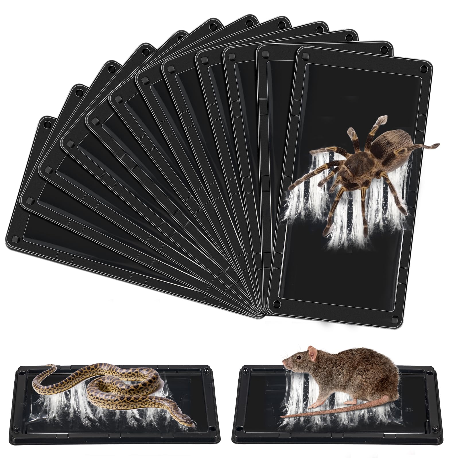 12 Pack Glue Traps for Mice - Sticky Mouse Traps Indoor for Home, Mouse Sticky Traps, Rat Glue Traps, Mice Glue Traps, Glue Traps for Rats, Rodent, Snake, Roach, Spider, Pet Safe Easy to Use