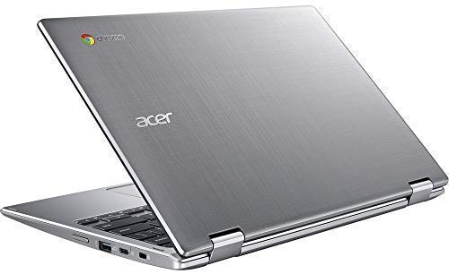 Acer Newest 2-in-1 Ultra Slim Chromebook, 11.6inch IPS Multi-Touch Screen, Intel Celeron Processor Up to 2.4 GHz, 4GB LPDDR4 Memory, 32GB eMMC, WiFi, Bluetooth, Chrome OS (Chrome OS, Silver)(Renewed)