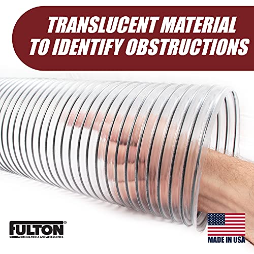 2.5" x 50β Ultra Flex Clear Vue Heavy Duty PVC Dust Debris and Fume Collection Hose MADE IN USA!
