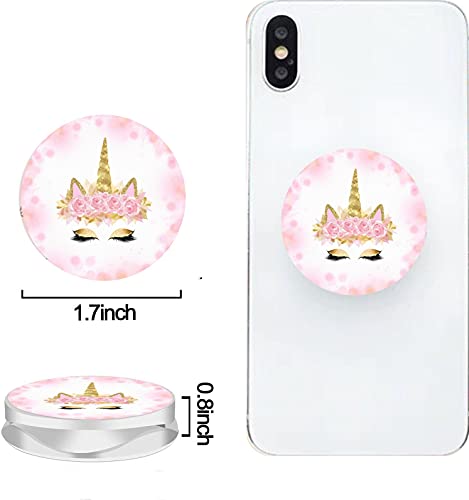 Cell Phone Stand Finger Holder - Pink Rose Flower Gold Unicorn (3 Pack)