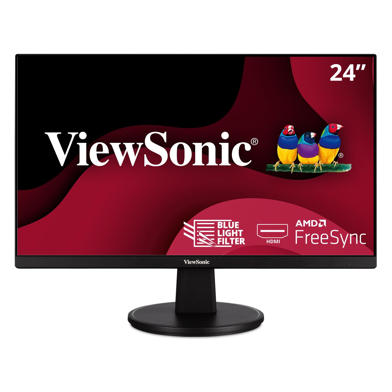 ViewSonic VA2447-MH 24 Inch Full HD 1080p Monitor with 100Hz, FreeSync, Eye Care, HDMI, VGA (Renewed)