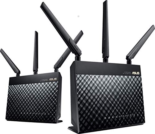 ASUS WiFi Gaming Mesh Router (RT-AC1900P 2-PK) - Dual Band Gigabit Wireless Internet Router, 5 GB Ports, Gaming & Streaming, AiMesh Compatible, Free Lifetime Internet Security, Parental Control