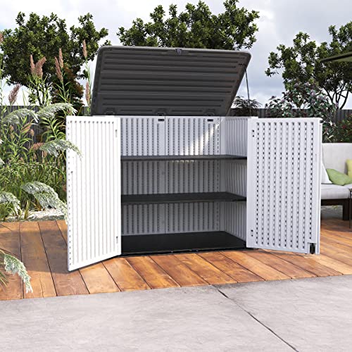 ADDOK 1 Piece Metal Laminate Shelf Easy Installed, Durable Shelving Board for Storage Shed Unit (51”x13”x1”)