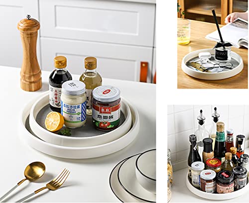 4 Pack Lazy Susan Turntable, 10 Inch Non-Slip Lazy Susan Cabinet Organizer, Rotating Spice Rack for Cabinet, Pantry, Countertop, Fridge, Vanity, Bathroom