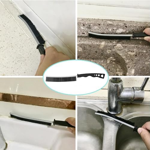 14 Pcs Hard Bristle Crevice Cleaning Brush, Bathroom Gap Brush,Gap Cleaning Brush Multifunctional Small Corner Cleaning Brush Set Tool for Groove Window Tracks, Bathroom, Kitchen Shutter Door