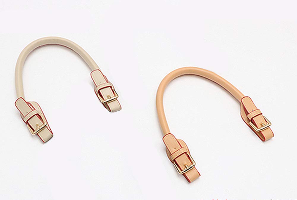 2pcs Synthetic Leather Genuine Replacement Interchangeable Shoulder Strap for Handbags Purse Bags - Beige - 17 Inch