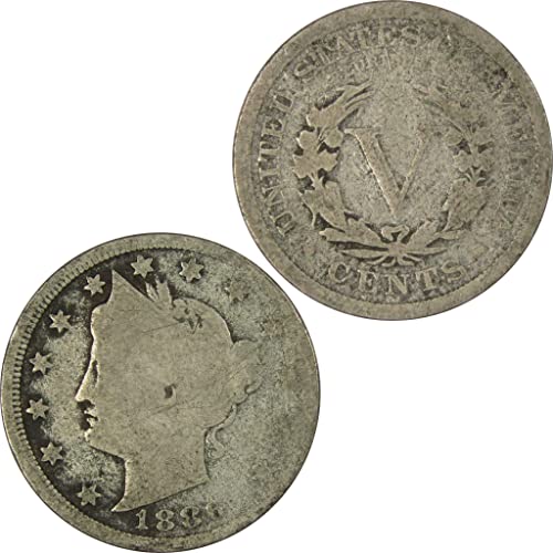 1886 Liberty Head V Nickel 5 Cent Piece AG About Good 5c SKU:IPC6577