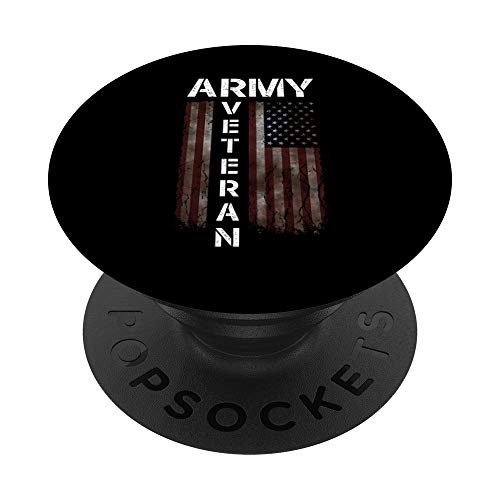 Cool American (USA) Flag - Proud Us Army Veteran Gift Idea PopSockets Grip and Stand for Phones and Tablets