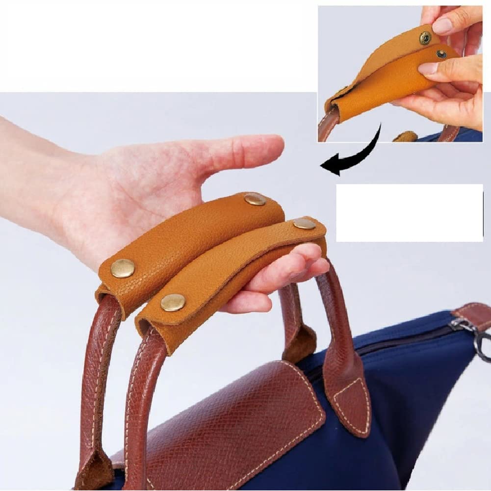 2Pcs/1 Pair Handbag Handle PU Leather Wrap Covers Purse Wallet Handle Grip Wrap Protectors Sleeve Bag Accessories
