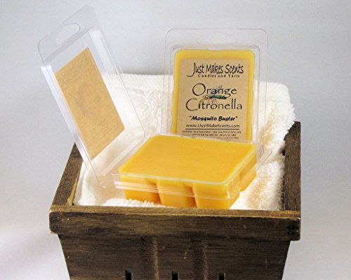 2 Pack - Orange Citronella Scented Blended Soy Wax Melts | for Use Indoors | Made in The USA by Just Makes Scents Candles & Gifts