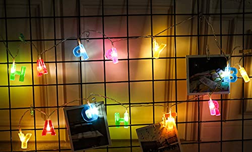 9.84ft LED String Lights Happy Birthday Decorative String Light, Battery Powered Happy Birthday Letter String Lights for Home Garden Party Wedding Birthday Indoor Outdoor Decoration