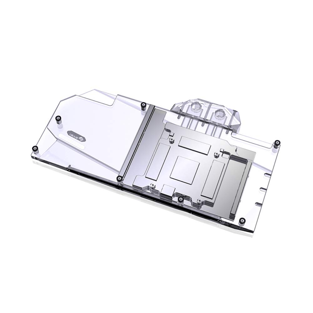Bykski GPU Copper Water Cooling Block for EVGA RTX3090 RTX3080 RTX3080Ti FTW3 Ultra Gaming (5V LED GPU Block with Backplate)