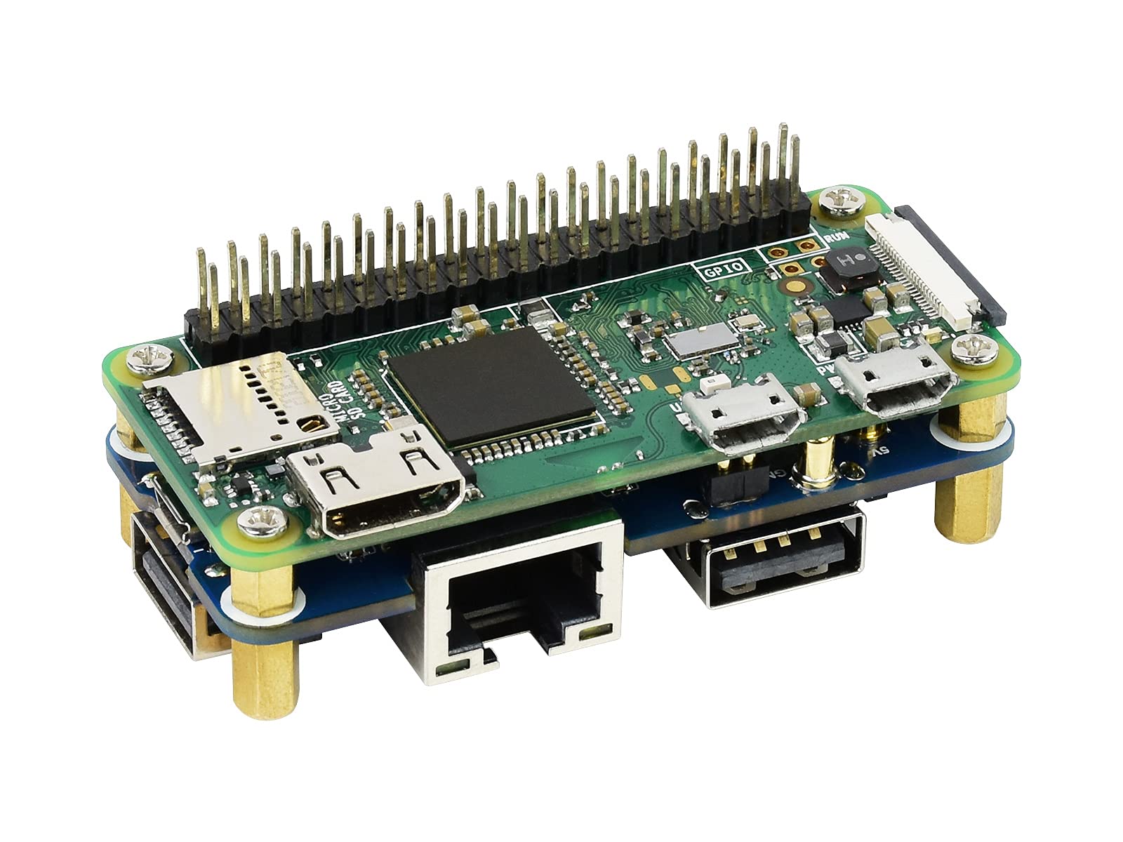 waveshare Ethernet/USB HUB HAT B Expansion Board for Raspberry Pi 4 B/3 B+/3 B/2 B/Zero/Zero 2 W/W/WH,PC,with 1 RJ45 10/100M Ethernet Port, 3 USB Ports Compatible with USB2.0/1.1