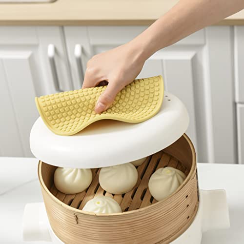 4PCS Silicone Trivet Mat, Heat Resistant Pot Holders, Multipurpose Non-Slip Kitchen Hot Pads for Countertops & Tables, Kitchen Trivets for Hot Dishes & Cookware, Hot Pot Holder for Pots & Pans