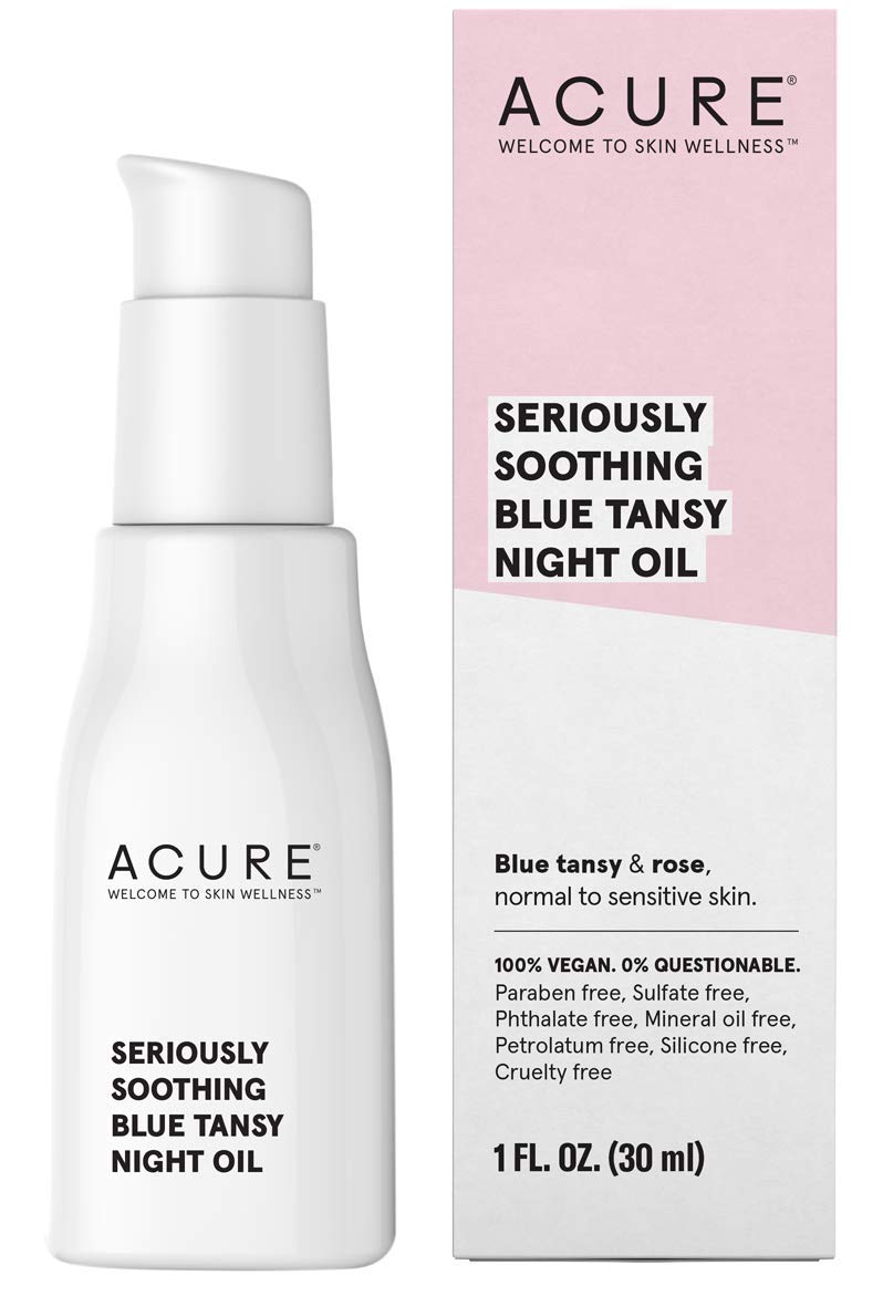 ACURE Acure Seriously Soothing, Blue Tansy Night Oil, 1 fl oz (30 ml) (Pack of 2)
