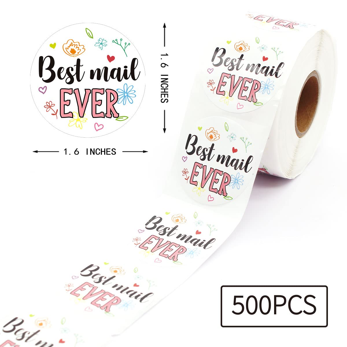 Littlefa 1.5” Best Mail Ever Stickers,Bakeries Stickers,Handmade Stickers,Small Business Stickers, Envelopes Stickers, Gift Bags Packaging 500 PCS
