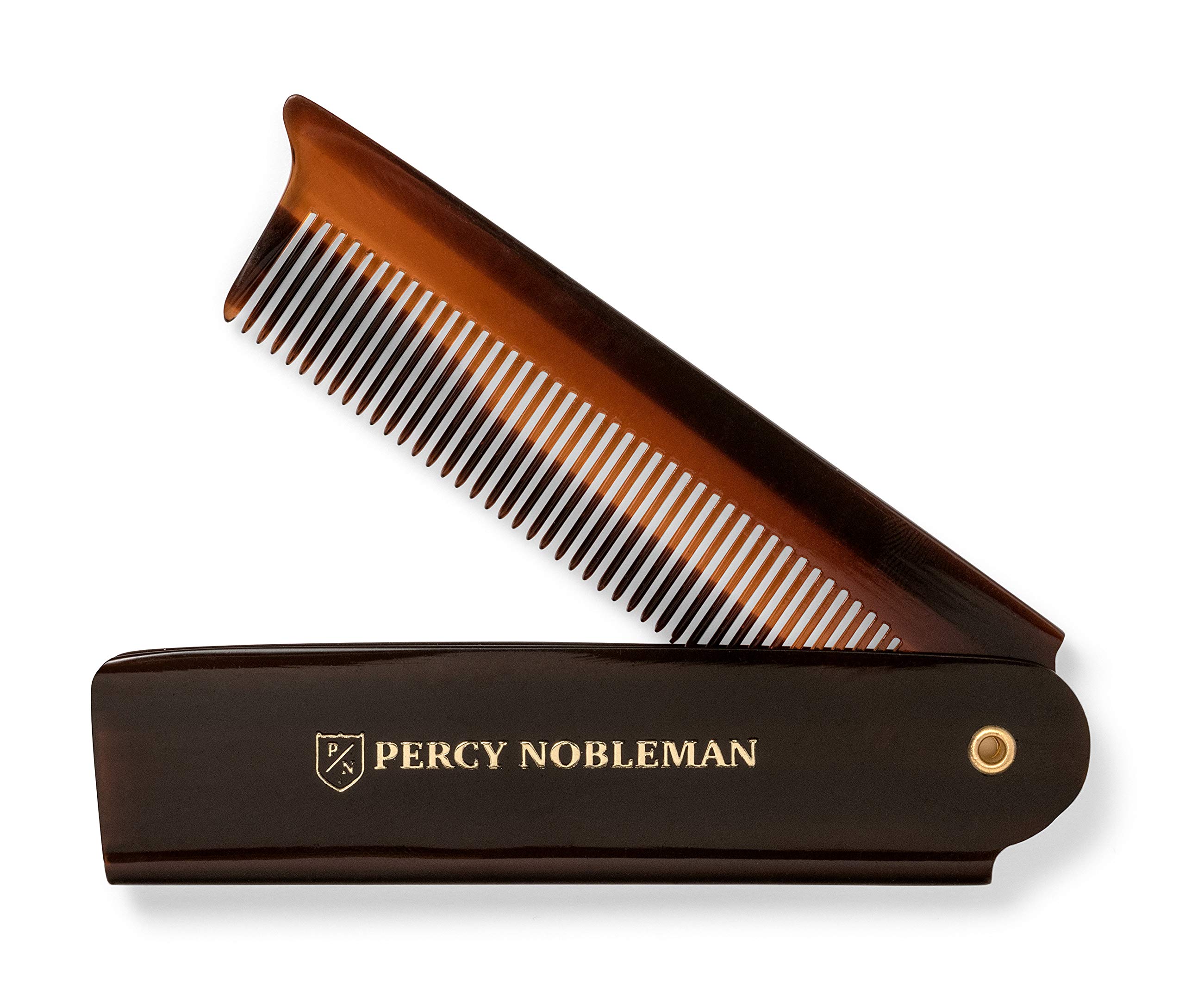 Acetate Folding Beard & Hair Comb by Percy Nobleman, Ideal for use on Beards & Hair.
