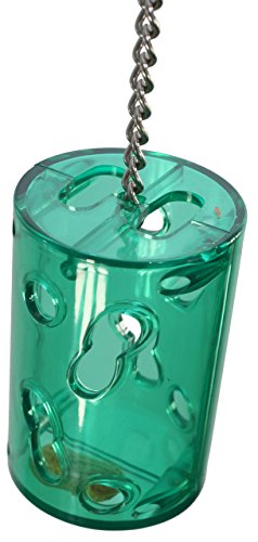 60001 Large Can-o-Nuts Birds Toys Foraging Cages Parrot Plastic Unbreakable (Green)