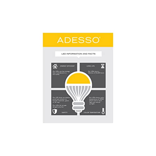 Adesso 3162-22 Kaye LED Desk Lamp Wireless Charging, 7W LED, 5W QI, USB Port, Indoor Lighting Lamps