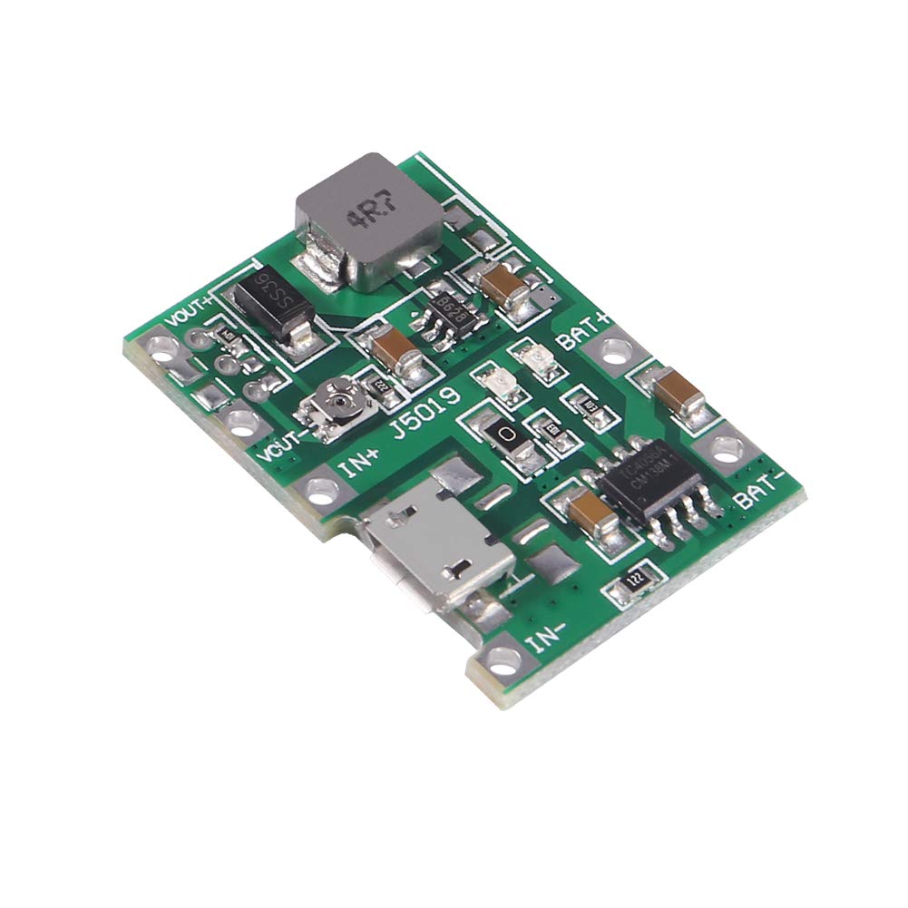 AITRIP 6PCS 2A USB 18650 Lithium Li-ion Battery Charger Module Boost 3.7V to 5V 9V 12V Adjustable DC-DC Step Up Boost Module TP4056 DIY Kit Parts