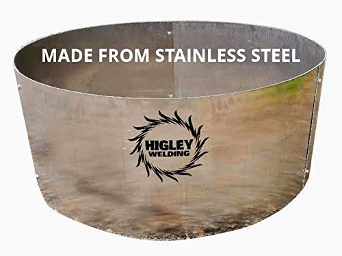 18" Deep Fire Pit Liner-Campfire Ring 45" Diameter Stainless Steel