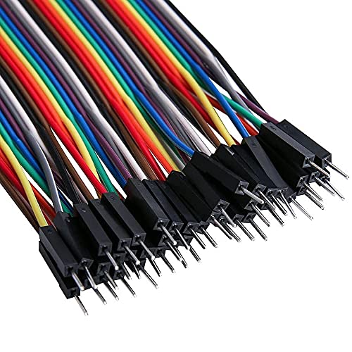 MMOBIEL 120 Pcs Multicolored Dupont Breadboard Jumper Wires 40-pin M/F, M/M, F/F Ribbon Cables Kit Compatible with DIY Arduino, Raspberry Pi 2 3 4 Projects, Length 20cm / 8 Inch