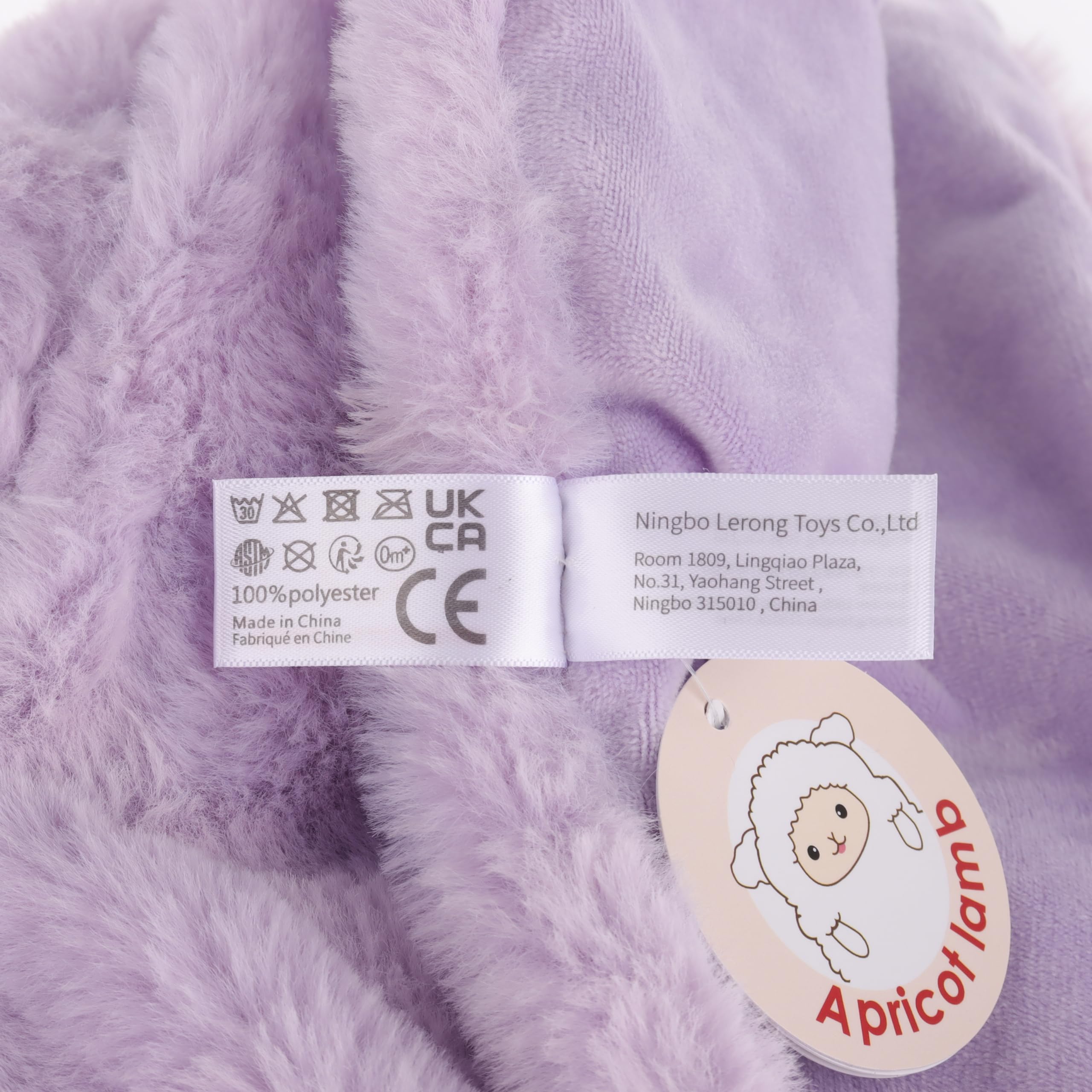 Apricot Lamb Stuffed Animals Purple Bunny Rabbit Security Blanket Infant Nursery Character Blanket Luxury Snuggler Plush Baby Lovey(Purple Bunny, 13 Inches)