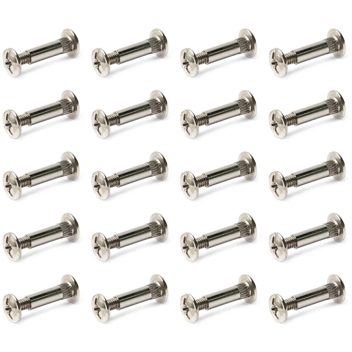 Juvielich 20 Sets Screw Post Fit for 3/16"(5mm) Hole Dia,Binding Screws Female M5x16mm Belt Buckle Binding Bolts Nut Leather Fastener for Scrapbook Photo Albums Binding DIY Enthusiasts