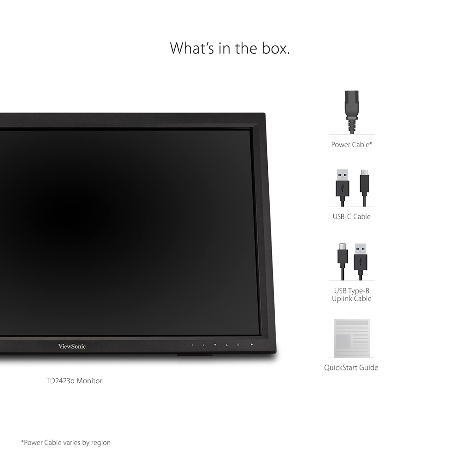 ViewSonic TD2423D 24 Inch 1080p 10-Point Multi IR Touch Screen with Eye Care HDMI, VGA, USB Hub and DisplayPort (Renewed)