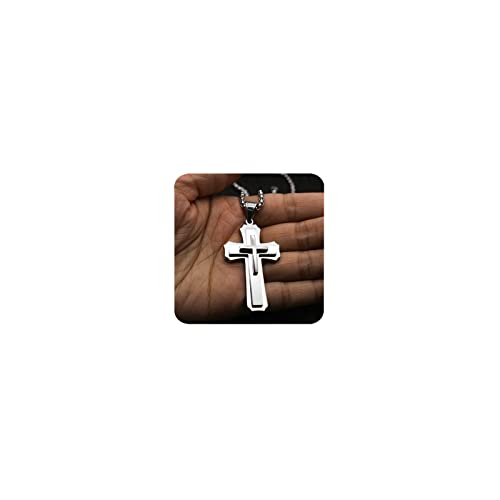๐ฎ๐ฌ๐ฎ๐ฏ ๐๐ฉ๐ ๐ซ๐๐๐๐ Cross necklace for men Christian gifts for women,silver necklaces for teen girls chain mens religious essentials fear of god jewelry men's stainless steel faith boys pendant cadenas para hombres