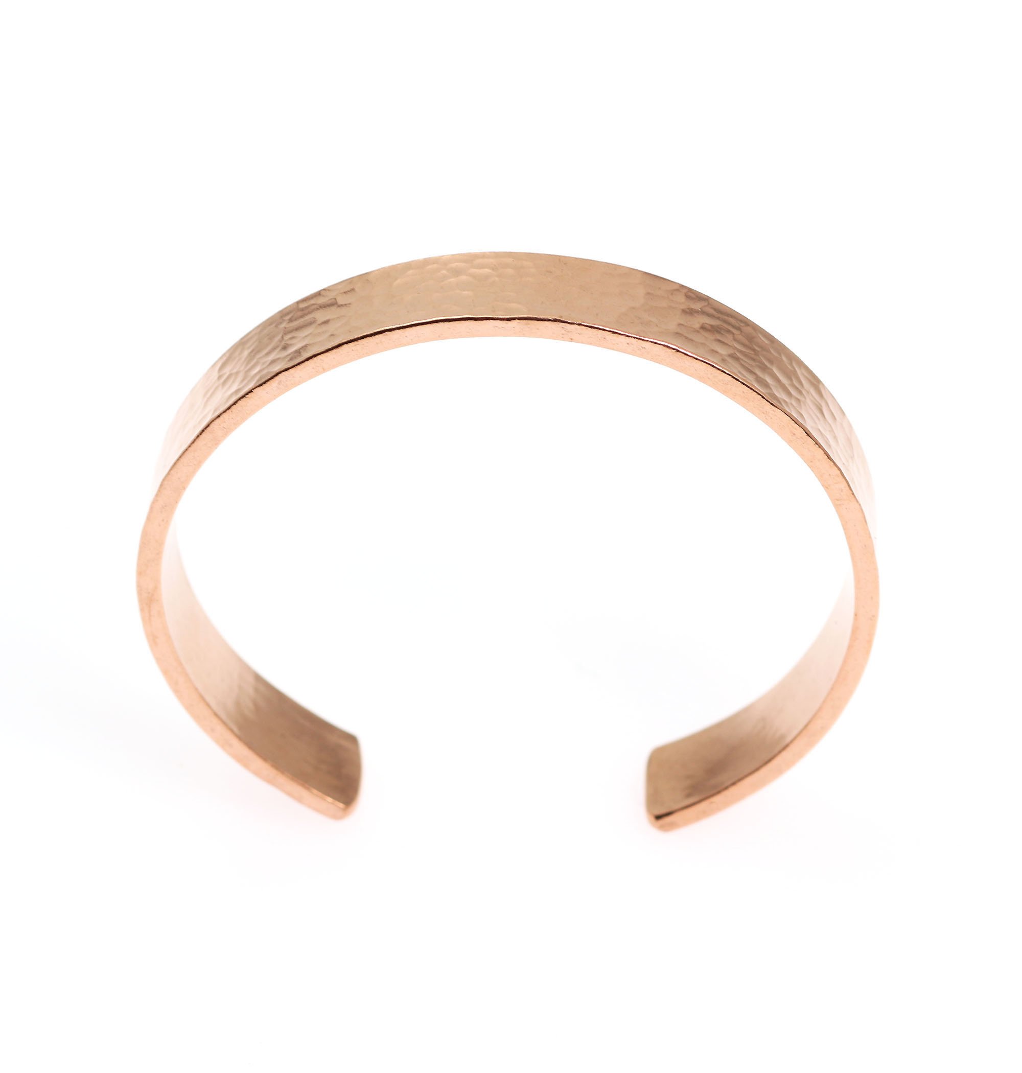 10mm Wide Hammered Copper Cuff Bracelet By John Brana Handmade Jewelry 100% Uncoated Solid Copper Cuff (6.5 Inches)
