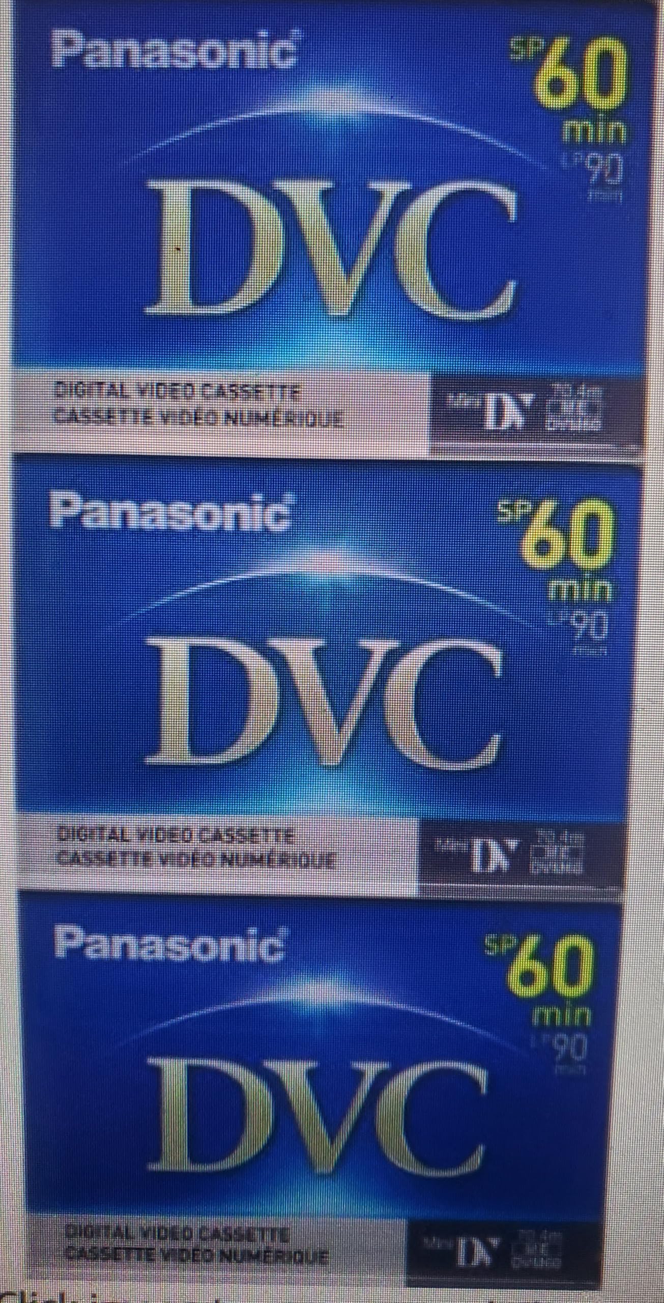 3 Mini DV MiniDV VIDEO TAPE CASSETTEs for JVC GR-D270