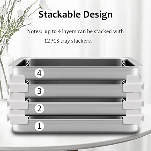 12 PCS Tray Stackers for Harvest Right Freeze Dryer Trays, Freeze Dryer Accessories Compatible with Harvest Right Trays, White