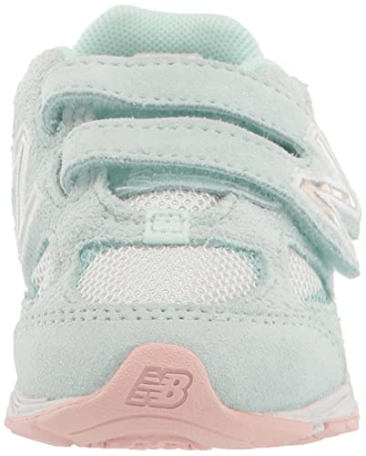 New Balance Kid's 888 V2 Hook and Loop Sneaker, Light Surf/Summer Fog/White, 7 Little Kid