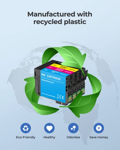 252 Ink Cartridge Replacement for Epson 252XL Ink Cartridges Combo Pack Use to Workforce WF-7110 WF-7720 WF-7710 WF-3620 WF-3640 5 Pack Remanufactured