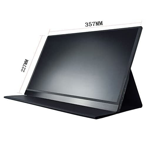 15.6" 1080p Portable Monitor, IPS Display Type, Built-in Speaker, Case with Stand
