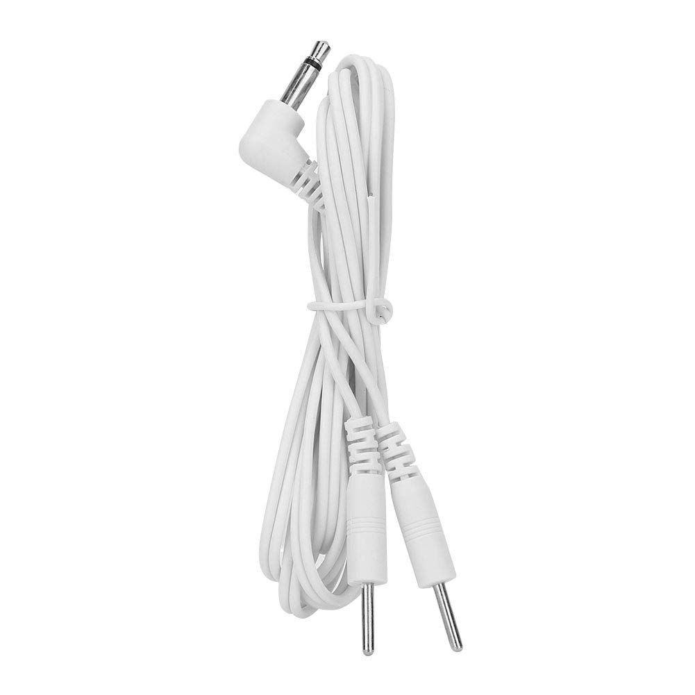 10pcs DC 3.5mm Pin Type Electrode Lead Wires Cable,Compatible Lead Wires for TENS Unit Physiotherapy Machine(One Tow Two Needles)