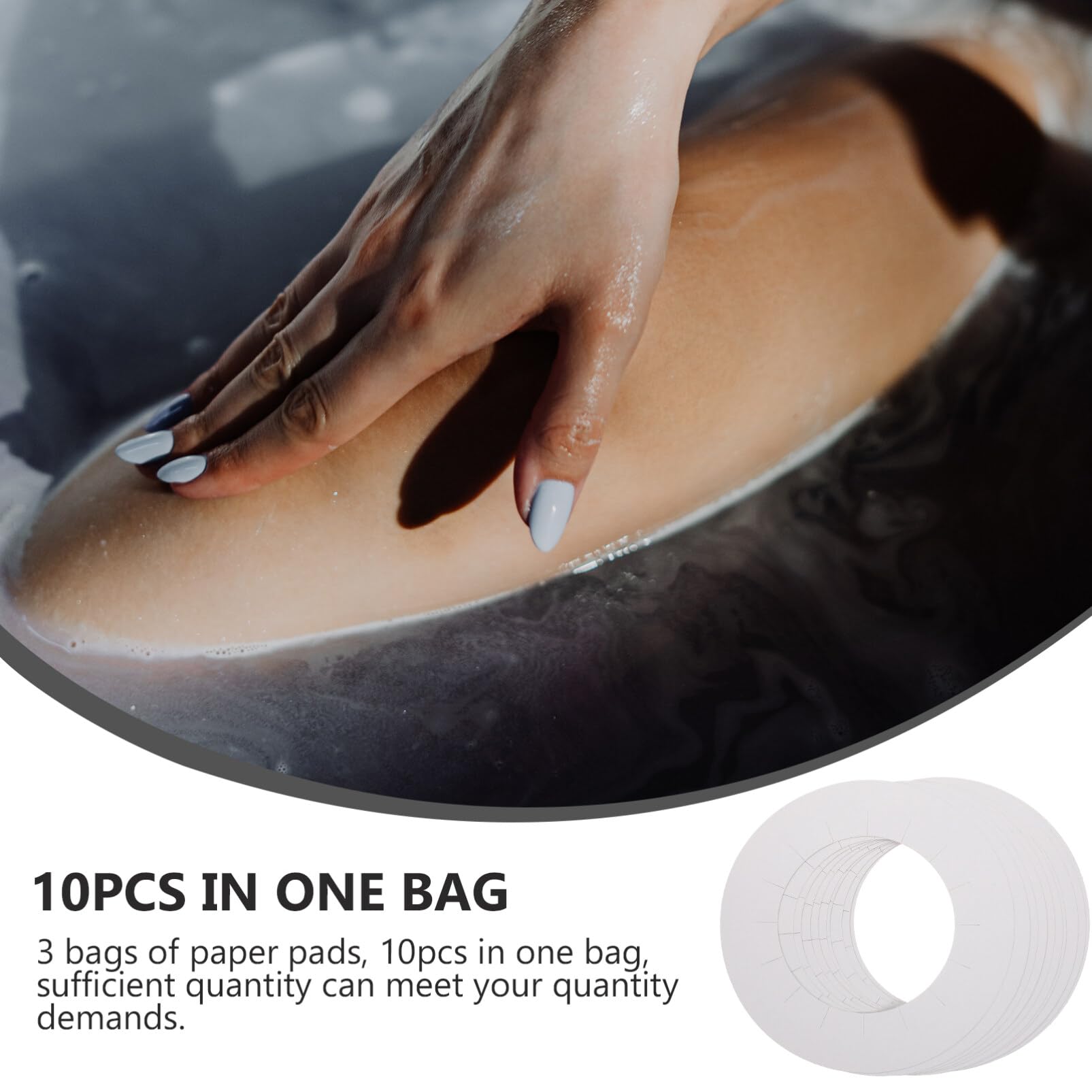 Healifty 3 Bags 30pcs Wax Warmer Collars Waxing Protection Collars Universal Collars Ring Wax Warmer Hair Removal Waxing Kit