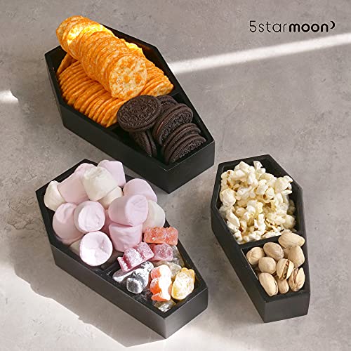 5 star moon Coffin Shelf Set of 3 Coffin Shelves Spooky Coffin Decor Black Gothic Shelves -Witchy Room Decor - Gothic Home Decor