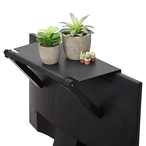AHIER 13 Inch Cable Box Shelf for Wall Mounted TV, TV Top Shelf Mount on Desktop Computer Monitor to Hold Cable Boxes, Media Boxes, Game Console Black
