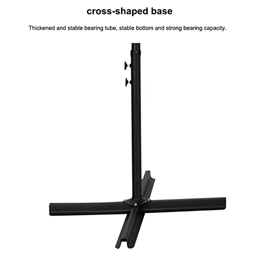 10FT LED Outdoor Patio Umbrella, Solar LED Offset Hanging Market Patio Umbrella, Solar Light Cantilever Umbrella, 8 Ribs Adjustment, for Pool, Yard, Garden,Coffee