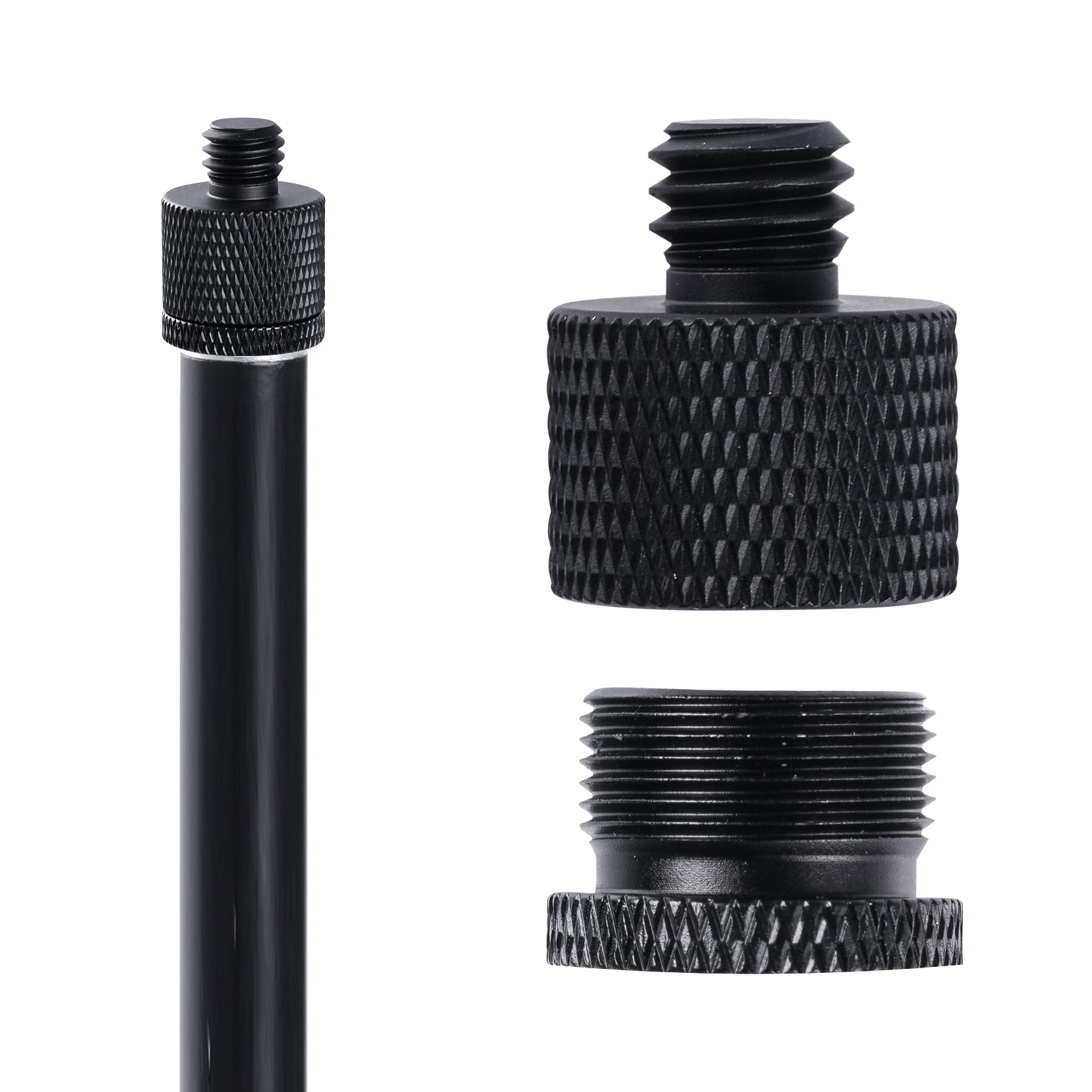 8 Pieces Mic Stand Adapter 5/8 Female to 3/8 Male and 3/8 Female to 5/8 Mic Thread Adapter Set Male Screw Adapter Thread for Camera Monitor Tripod Thread for Adapter Microphone