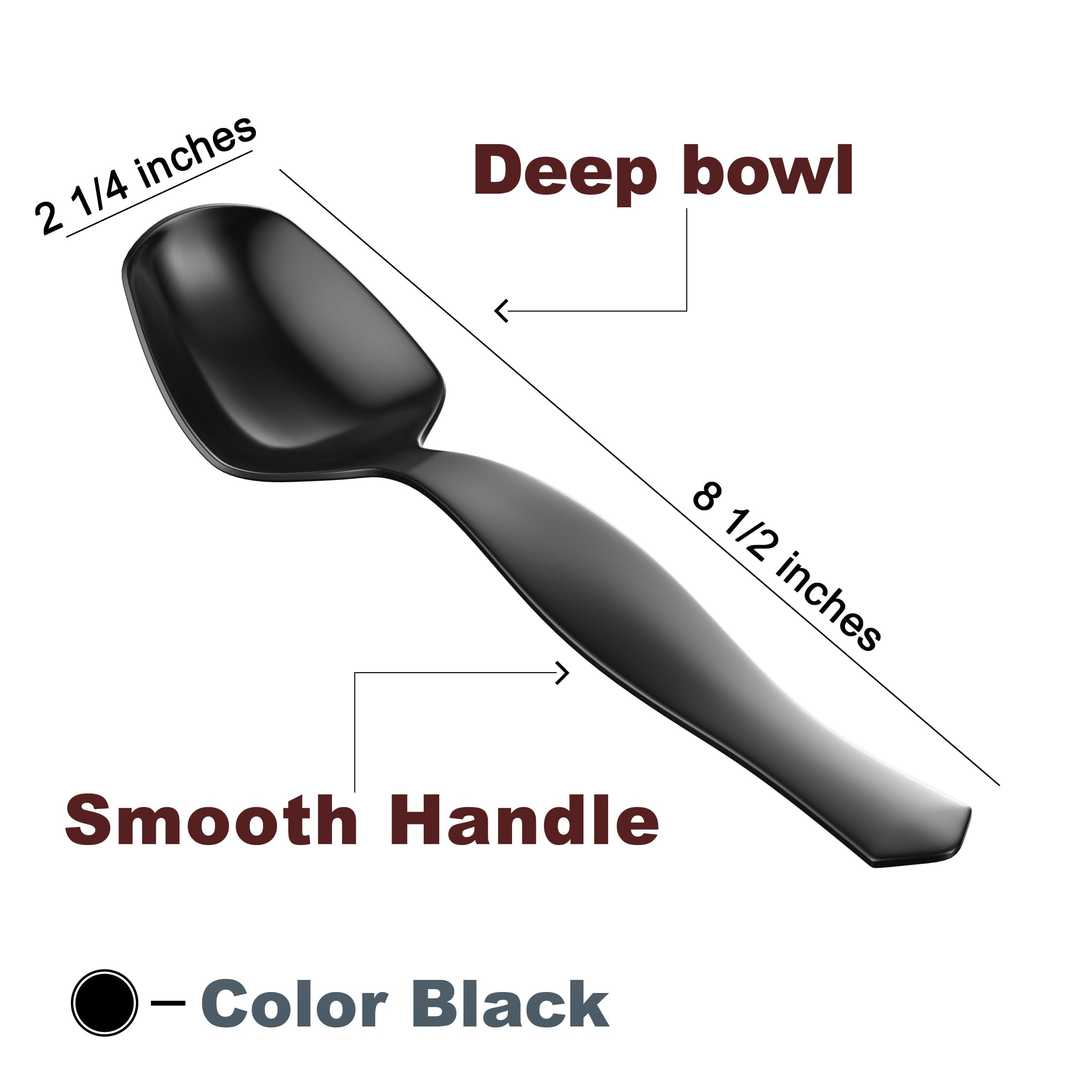 18 Pack Large Plastic Serving Spoons, Plastic Serving Utensils, Disposable Serving Spoons, Disposable Serving Utensils, Serving Spoons for Parties Buffet Catering, Heavy Duty Serving Spoons